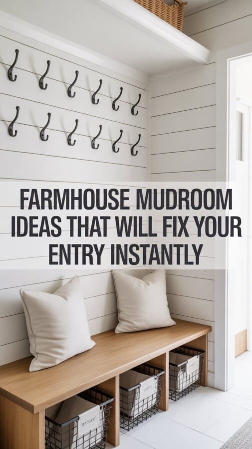 Farmhouse Mudroom Ideas That'll Make Your Life Easier - Everything Abode